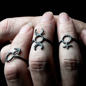 MARS Ring, Planet Symbol Ring, Occult Alchemy Esoteric Jewelry ...