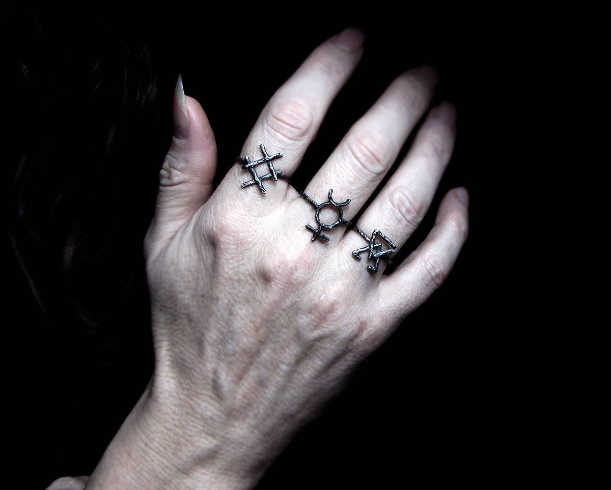 ARSENIC Ring Arsenic Symbol Alchemy Symbols Esoteric - Etsy
