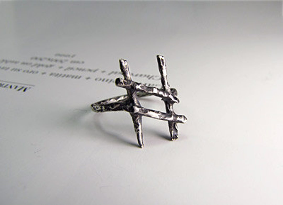 HAGALAZ Rune Hagalaz Ring Viking Rune Ring Norse - Etsy