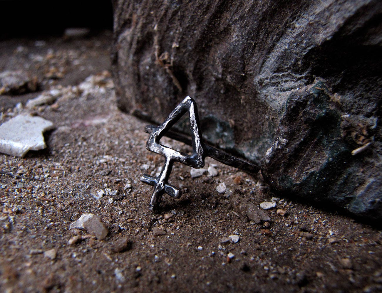 SULFUR Symbol Sulfur Ring Sterling Silver Alchemy Occultism | Etsy