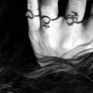 Venus Ring - VENUS Symbol - Planet Venus Ring - Occult Alchemy Esoteric ...