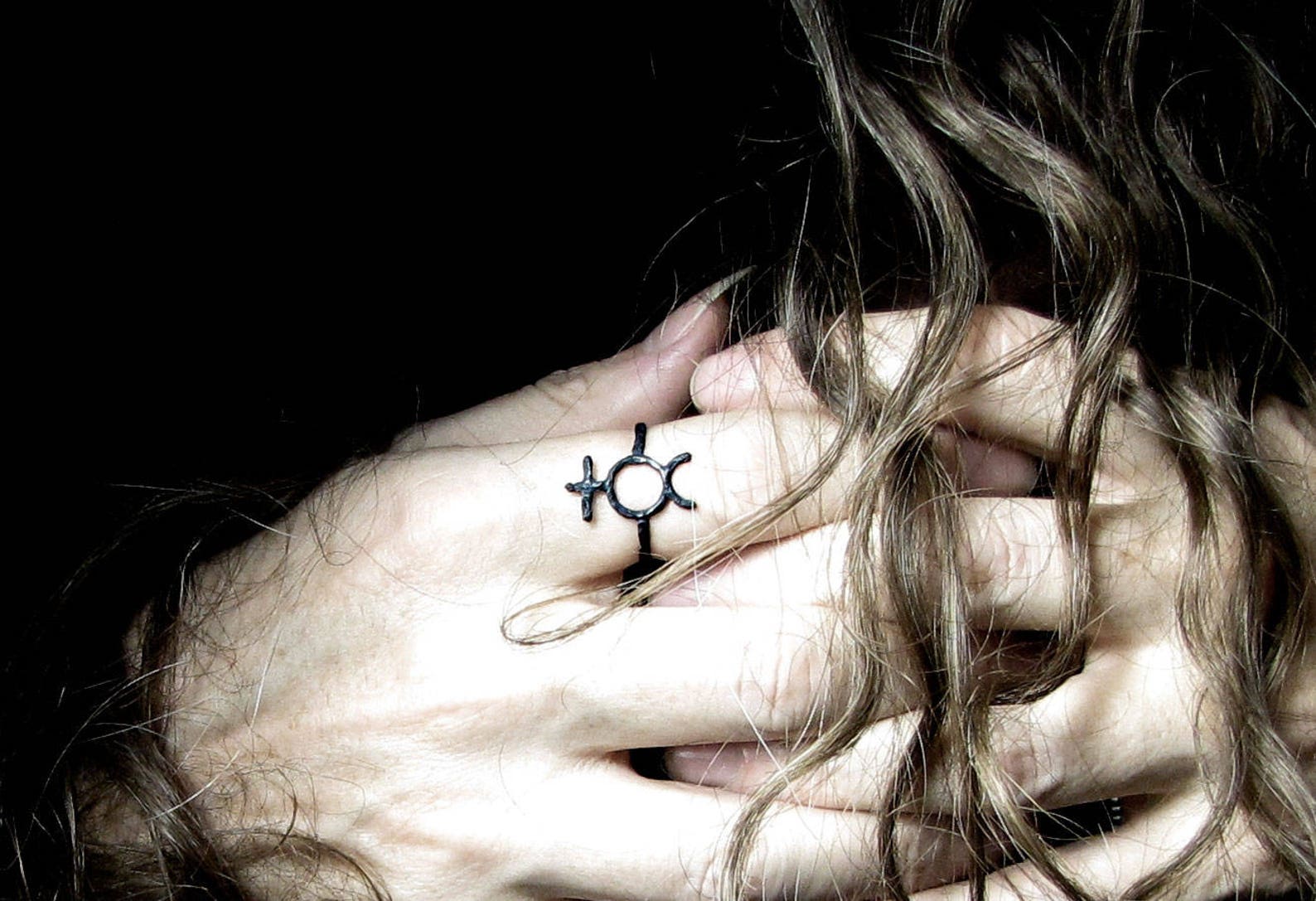MERCURY Symbol - Mercury Ring - Planet Mercury Symbol - Alchemy Symbols ...