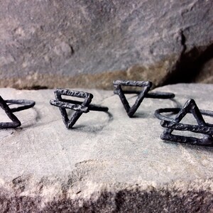 FIRE ELEMENT Ring - Fire Alchemy Symbol - Occultism Occult Esoteric ...