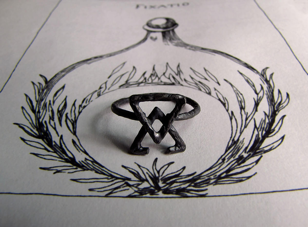 ARSENIC Ring Arsenic Symbol Alchemy Symbols Esoteric - Etsy