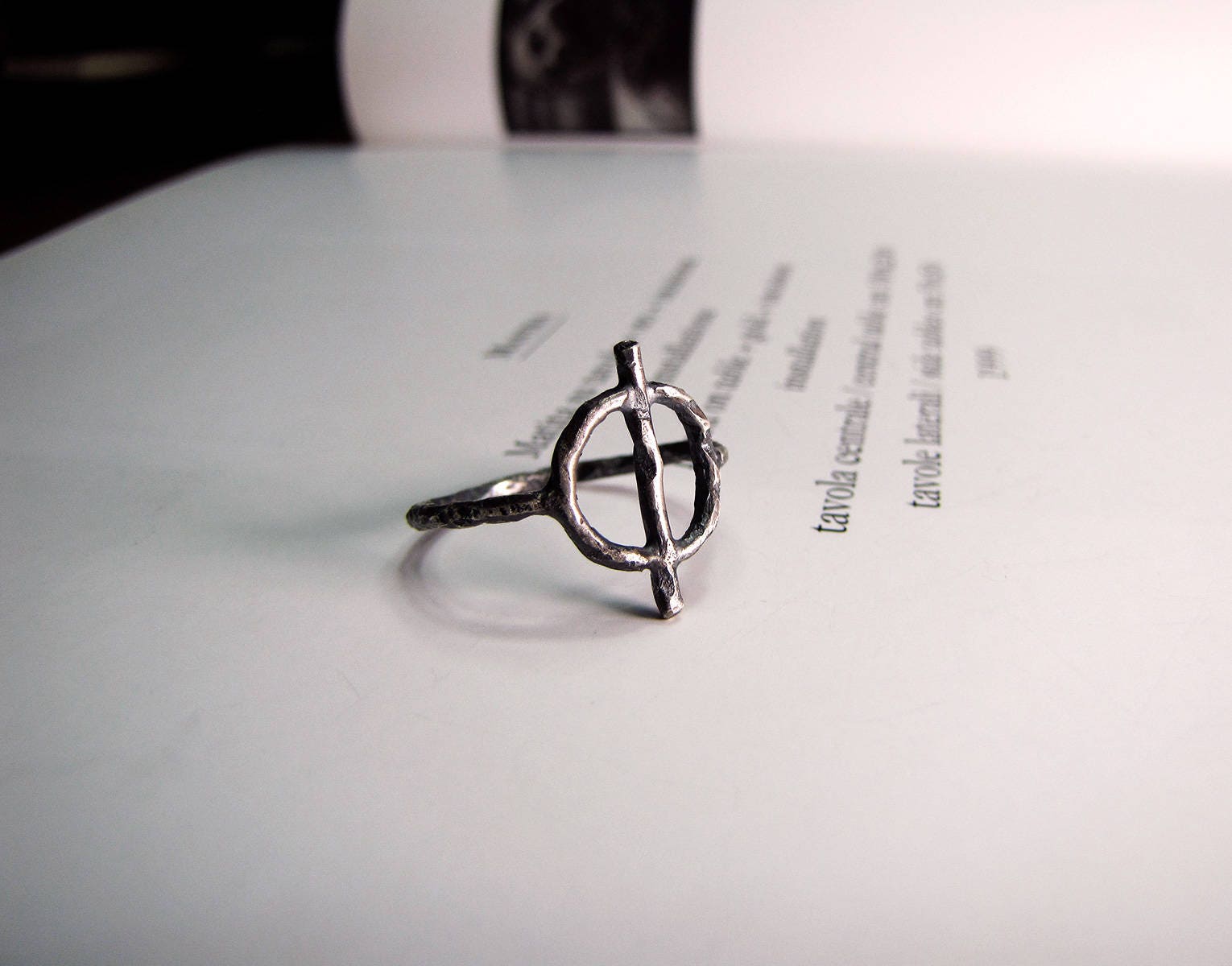 SALT Symbol SALT Ring Sterling Silver Alchemy Occultism - Etsy