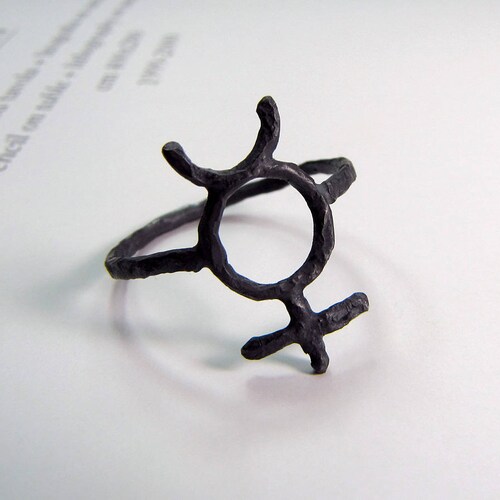 ARSENIC Ring Arsenic Symbol Alchemy Symbols Esoteric - Etsy