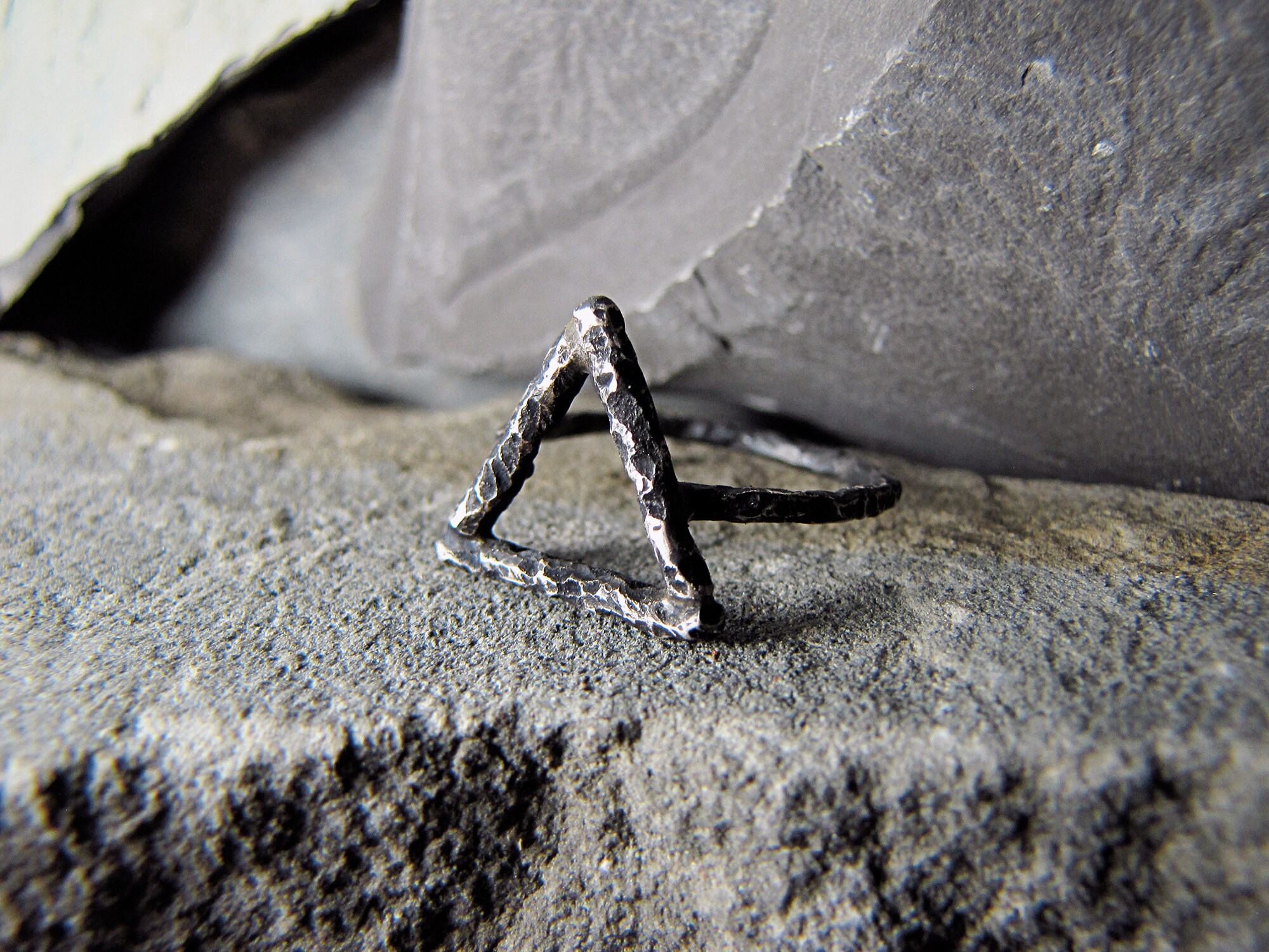 FIRE ELEMENT Ring Fire Alchemy Symbol Occultism Occult | Etsy