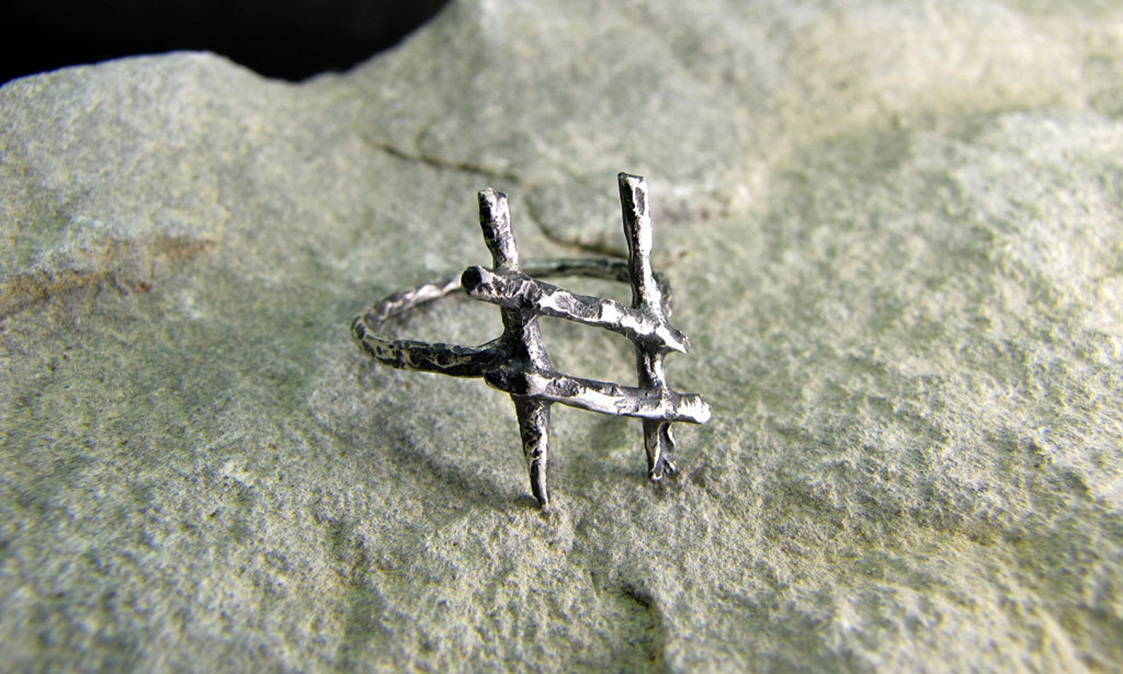 HAGALAZ Rune Hagalaz Ring Viking Rune Ring Norse - Etsy