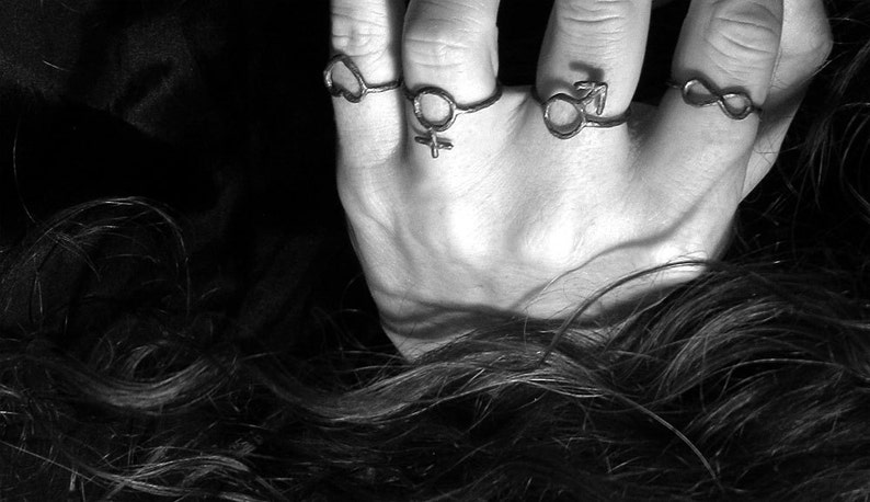 MARS Ring, Planet Symbol Ring, Occult Alchemy Esoteric Jewelry ...