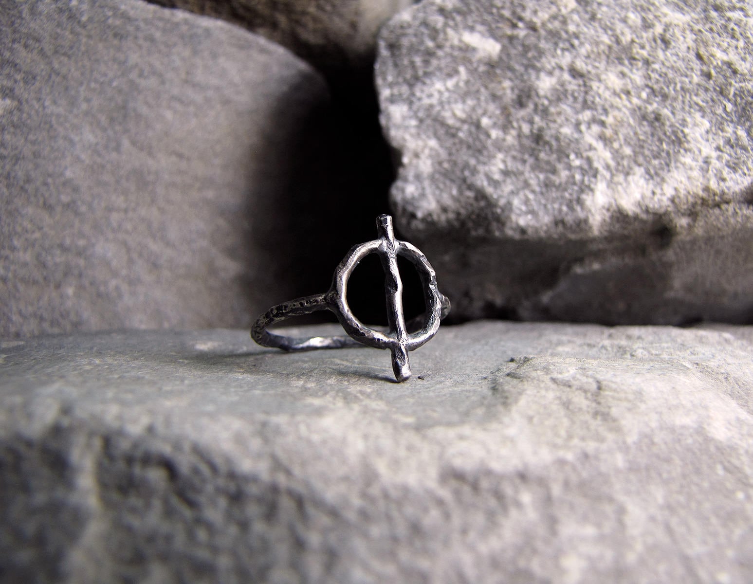 SALT Symbol SALT Ring Sterling Silver Alchemy Occultism - Etsy