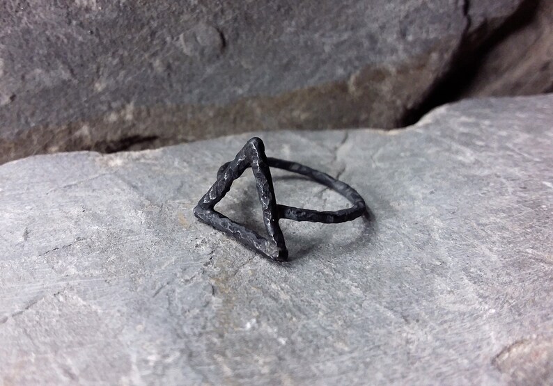 FIRE ELEMENT Ring - Fire Alchemy Symbol - Occultism Occult Esoteric ...