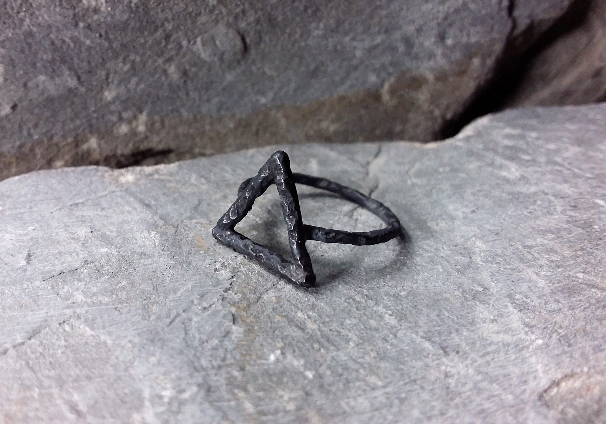 FIRE ELEMENT Ring Fire Alchemy Symbol Occultism Occult | Etsy