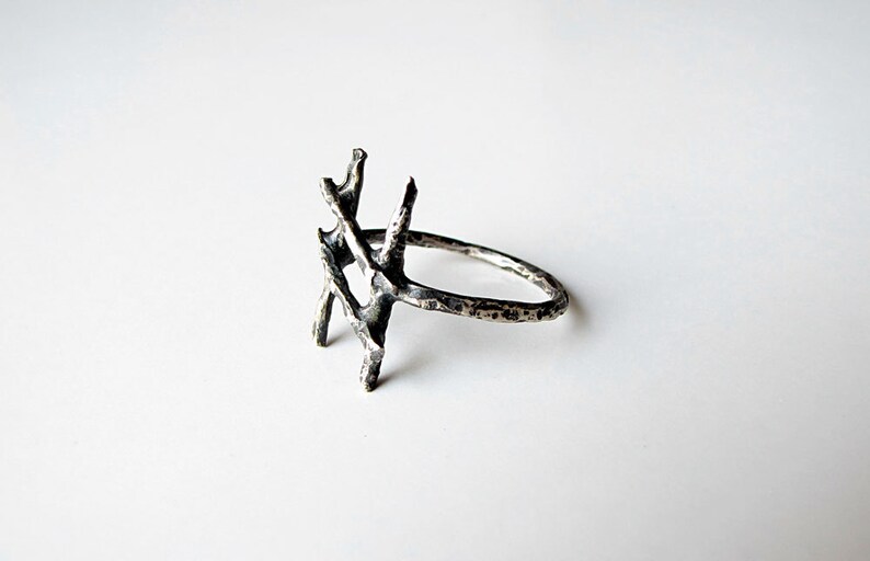 HAGALAZ Rune Hagalaz Ring Viking Rune Ring Norse - Etsy