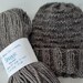 Gray Knitted Hat Kit, Quick Knit Hat Kit With Alpaca Yarn, Beginning ...