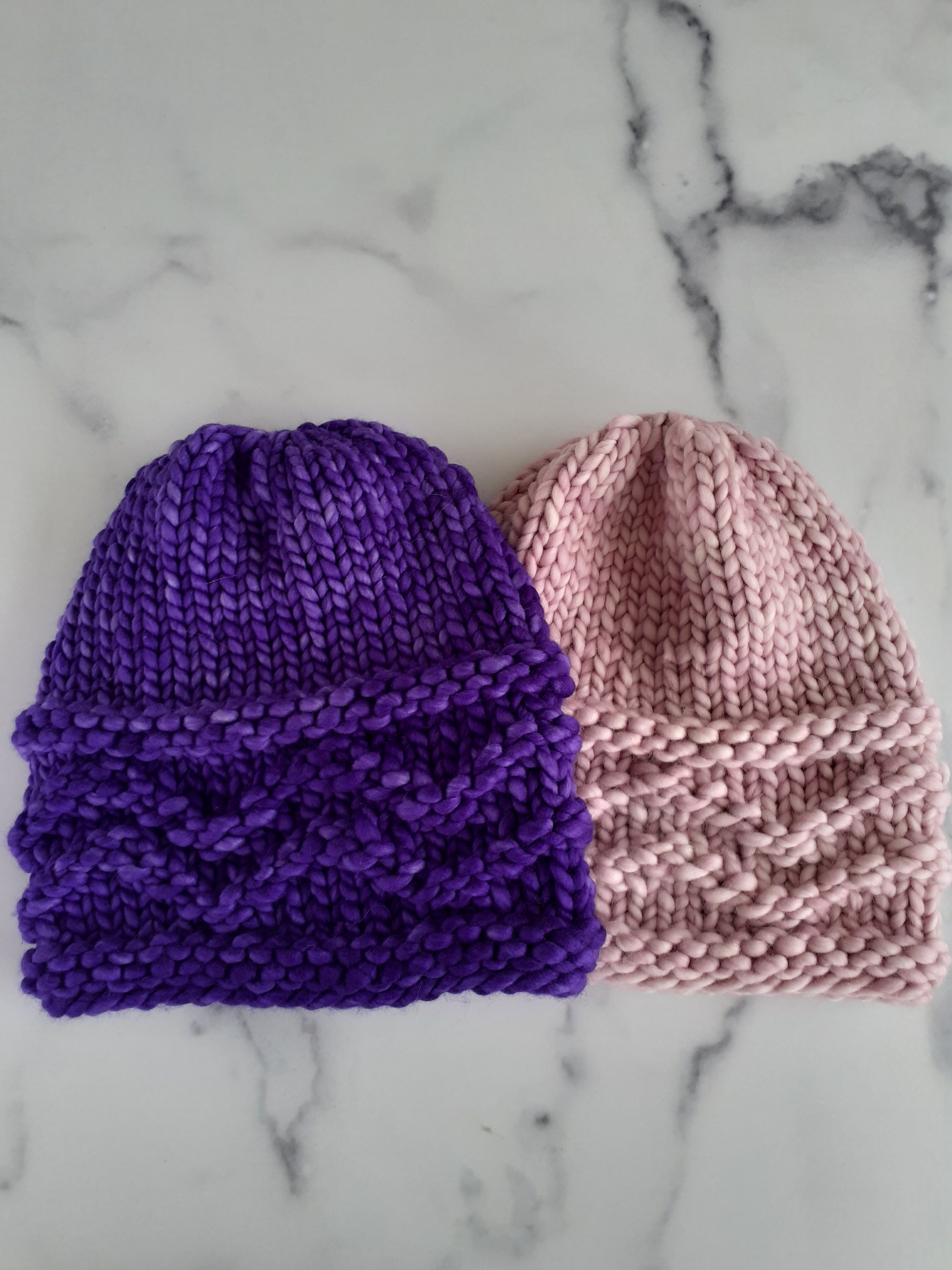 Super Bulky Knitted Hat Pattern, Easy Knit Hat Pattern, PDF Instant ...