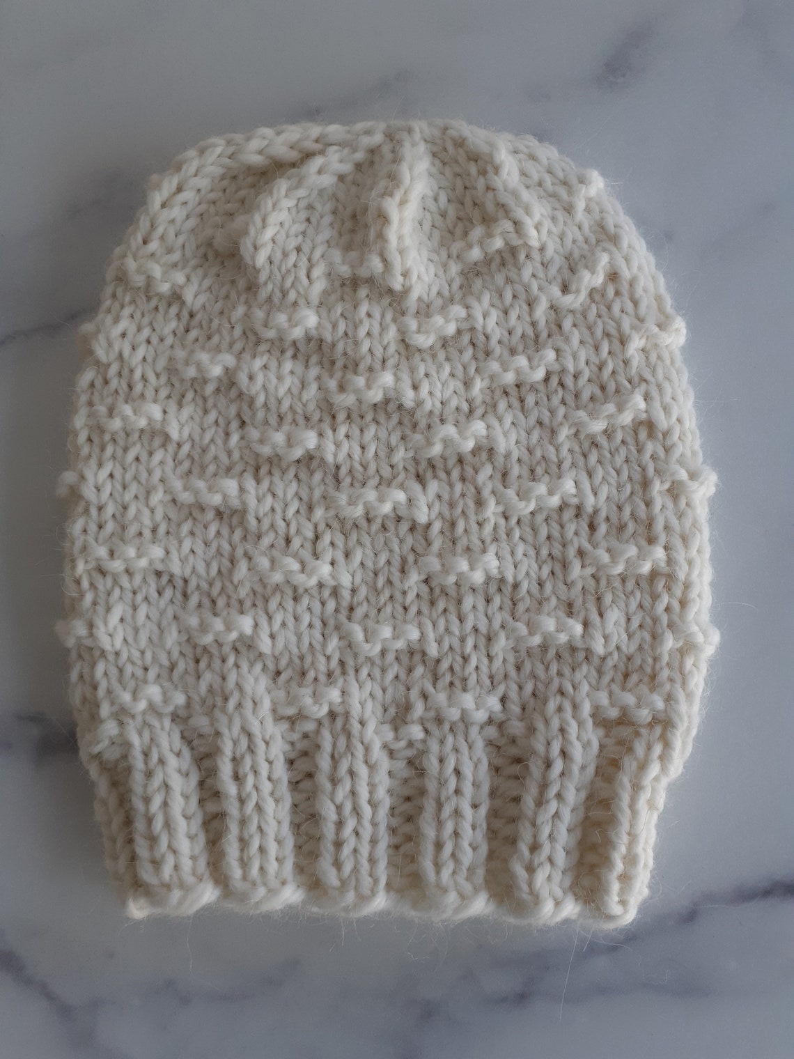 Beginners Knitted Hat Kit, Soft Alpaca Blend Hat Kit, Cream ~ Winter ...