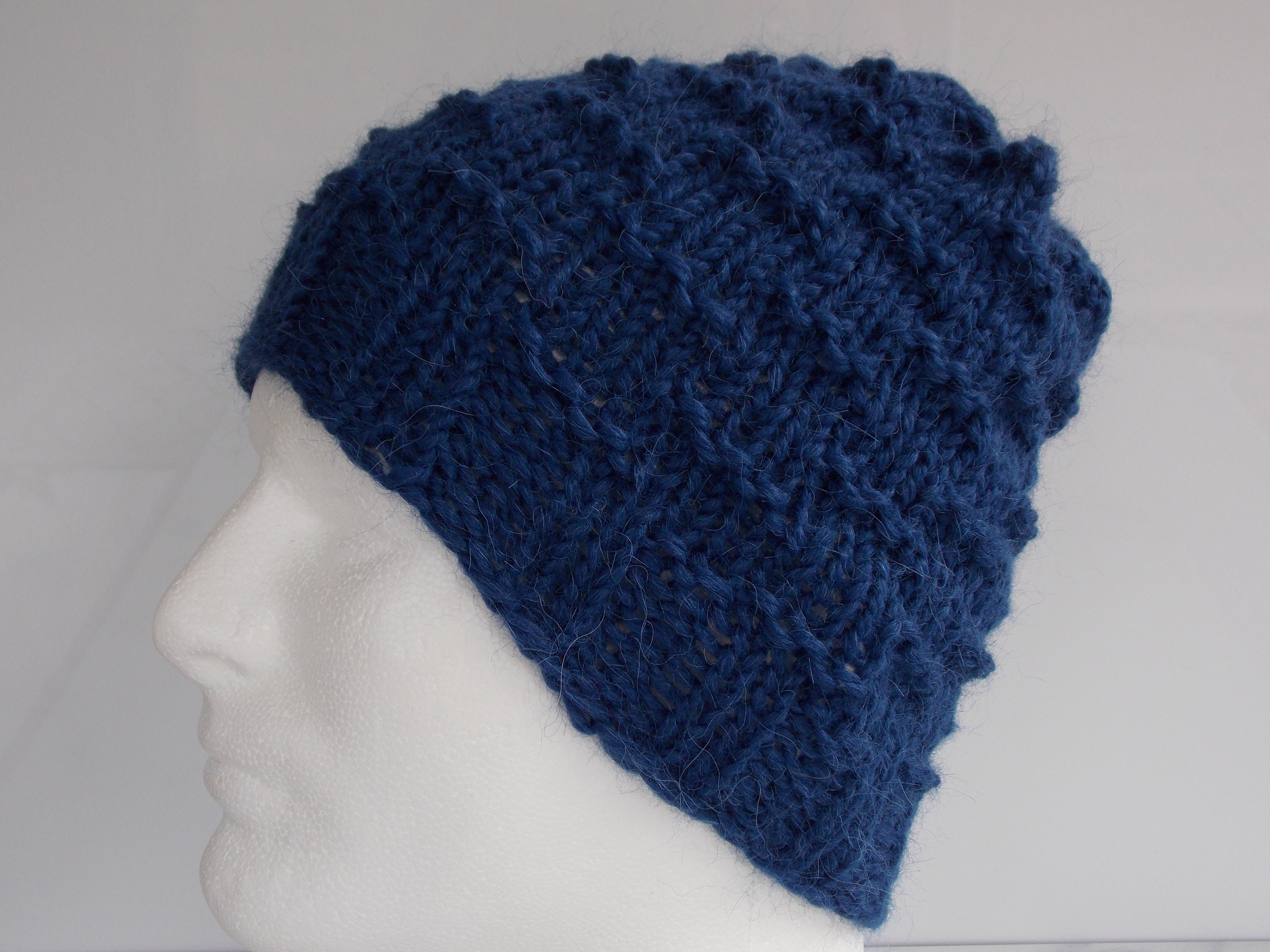 Navy Knitted Hat Kit, Beginner Hat Kit, Hat Kit With Alpaca Yarn - Etsy