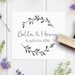 Wedding Stamp - Wedding Logo Stamp - Monogram Wreath Wedding Stamp ...