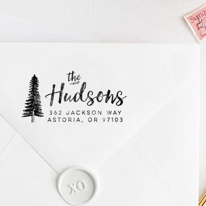 Custom Return Address Stamp, Modern Calligraphy Script Stamp, Custom ...