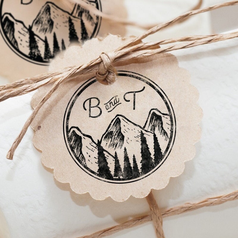Mountain Stamp - Etsy