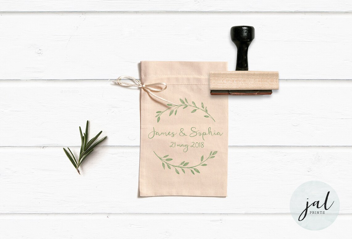 Wedding Stamp - Wedding Logo Stamp - Monogram Wreath Wedding Stamp ...