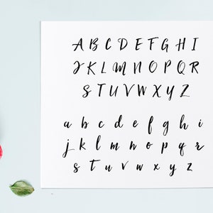 Custom Return Address Stamp, Modern Calligraphy Script Stamp, Custom ...