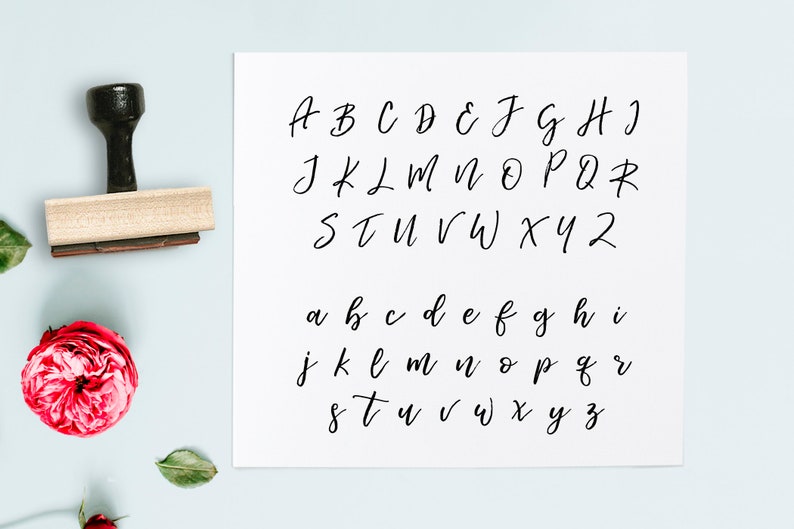 Custom Return Address Stamp Modern Calligraphy Script Stamp - Etsy