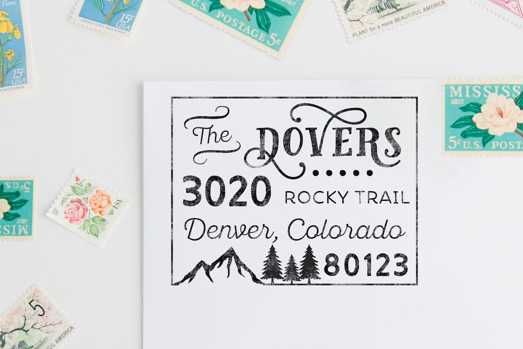 Colorado Return Address Stamp- Custom Colorado Mountain State Address ...