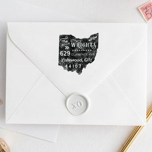 Ohio Return Address Stamp- Custom Ohio State Address Stamp- Unique ...