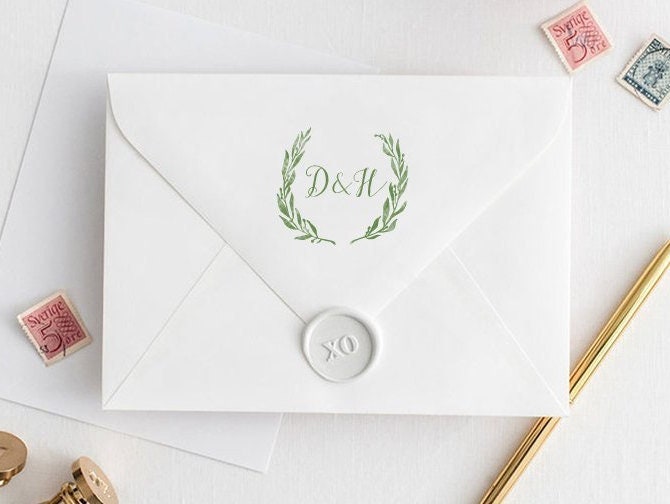 Custom Monogram Stamp Initials Stamp Wedding Monogram Stamp - Etsy
