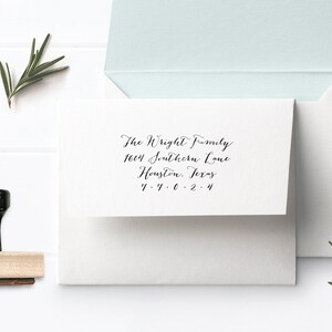 Calligraphy Return Address Stamp - Handwritten Calligraphy Address ...