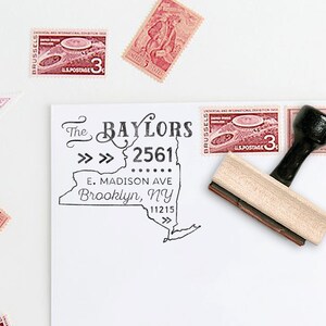 New York Return Address Stamp- Custom New York State Address Stamp ...