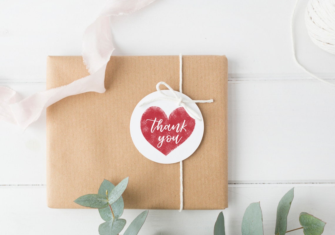 Thank You Heart Stamp Thank You // Thanks Heart Stamp Favor - Etsy