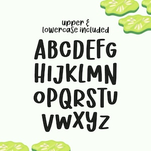 Chilled Pickles Fun Font | Digital Download | Alphabet Typeface ...