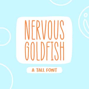 Nervous Goldfish Tall Font | Instant Digital Download | Alphabet ...