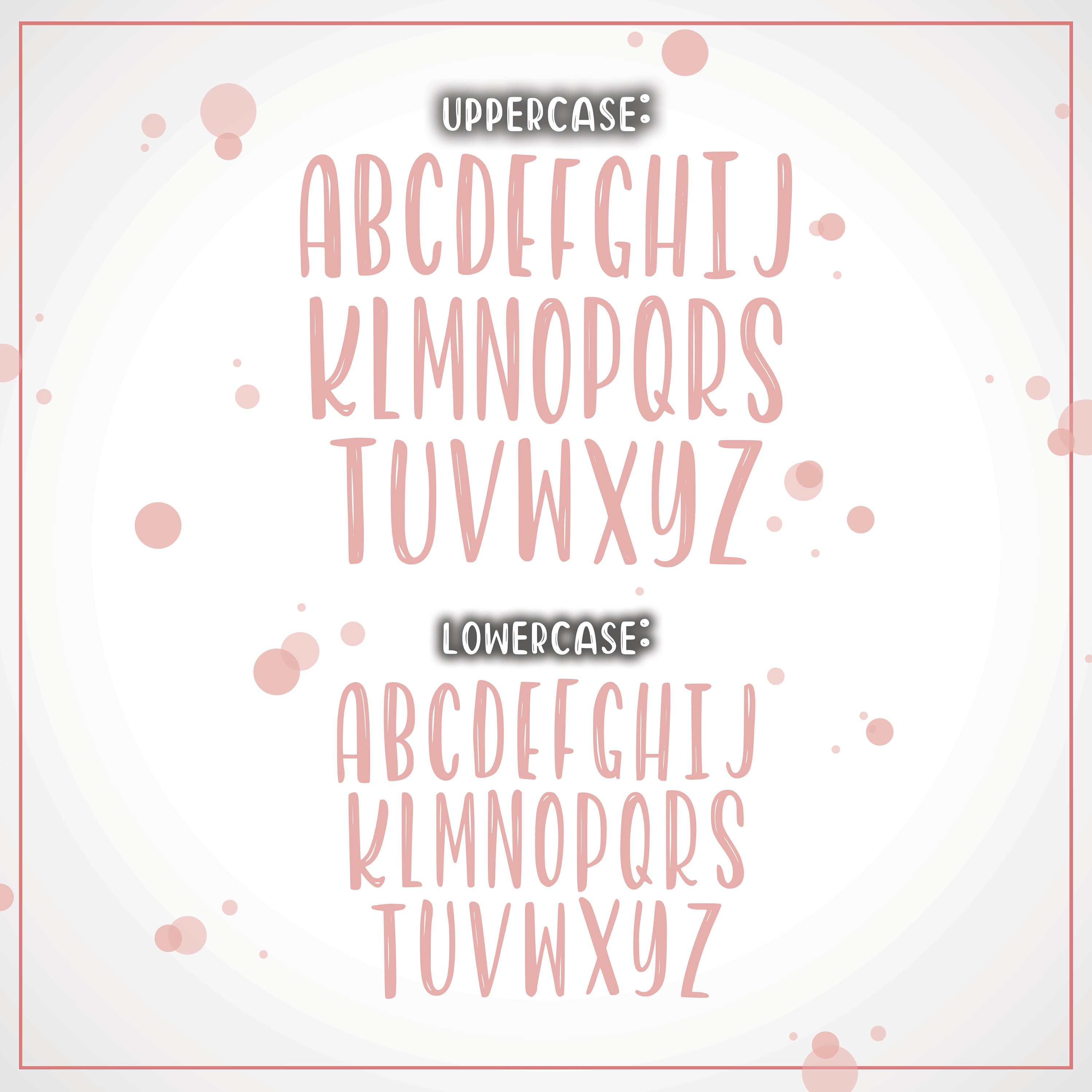 Swizzle Noodle Cute Thick Digital Font Alphabet Download Hand Drawn ...