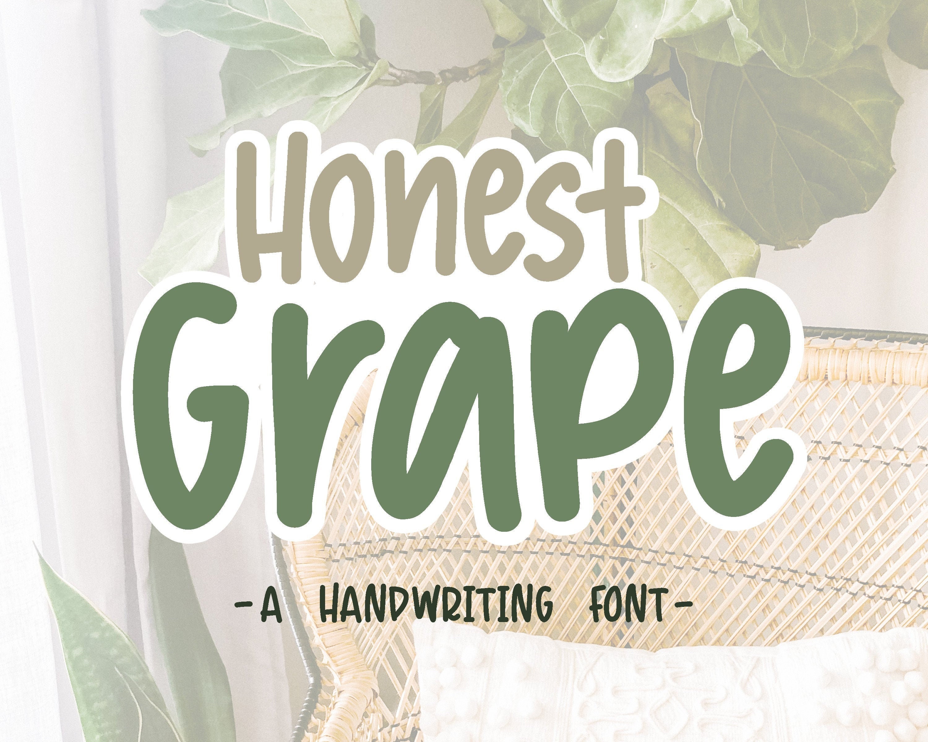 Honest Grape Handwriting Font- Instant Digital Download - Cute and ...