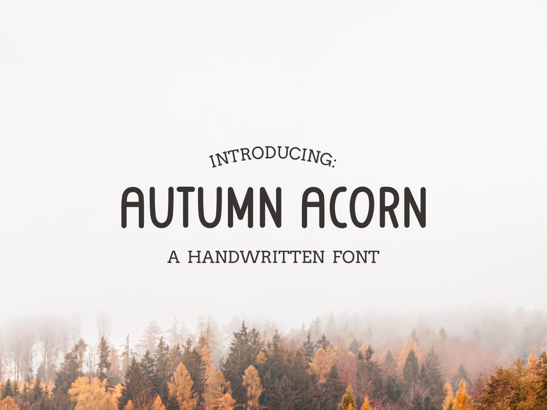 Autumn Acorn Font | Cricut Font, Handwritten Font, Hand-drawn Font ...