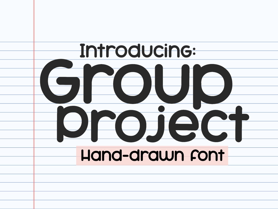 Group Project Font Instant Digital Download Handwritten - Etsy