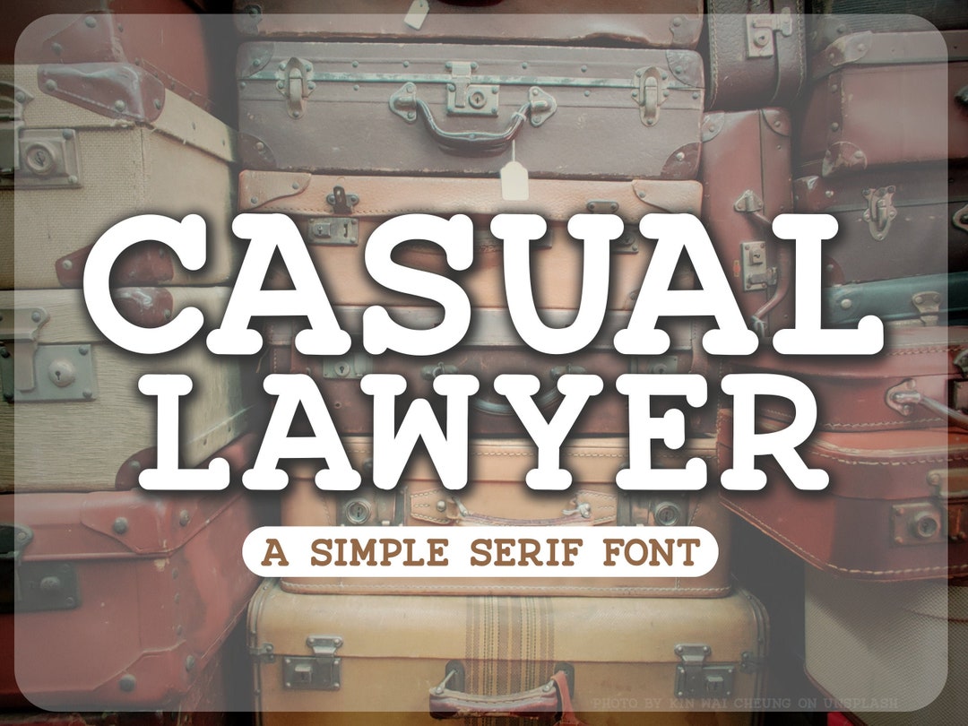Casual Lawyer Basic Serif Font- Instant Digital Download - Cute and ...