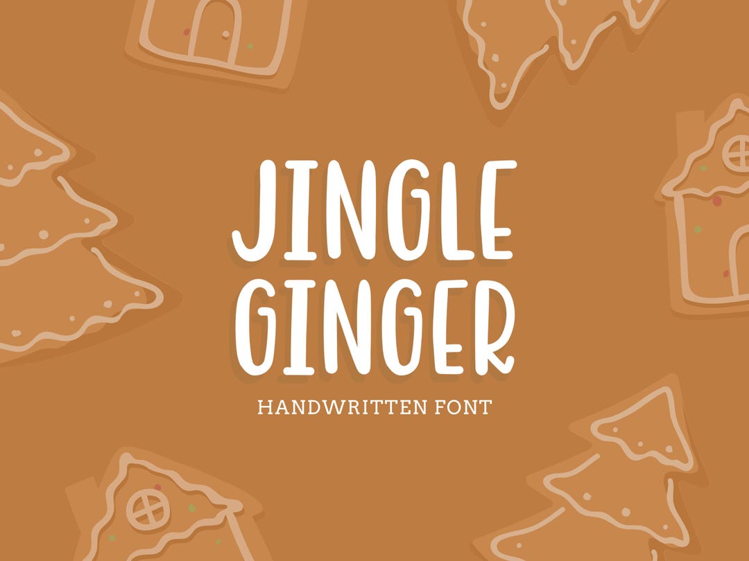Jingle Ginger Font | Handwritten Font, Cricut Font, Hand-drawn Font ...