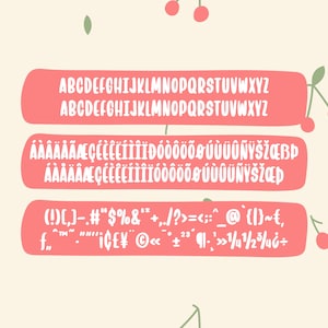 Cherry Club Font | Instant Digital Download | Alphabet Typeface ...