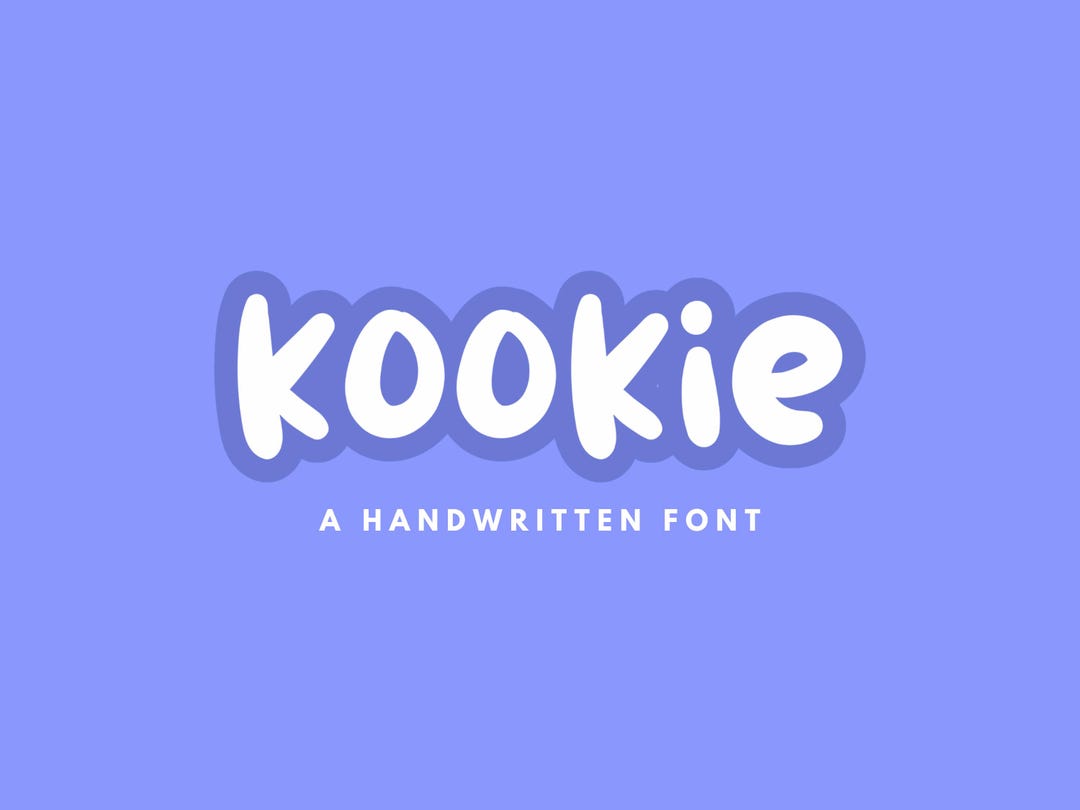 Kookie Font | Cricut Font, Procreate Font, Handwritten Font, Hand-drawn ...
