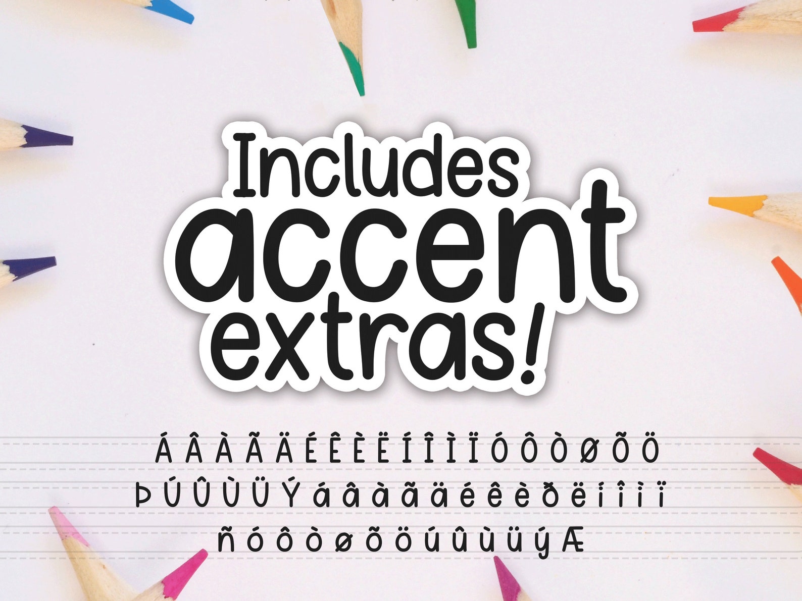 Simple Notebook Font- Instant Digital Download - Handwriting Note ...