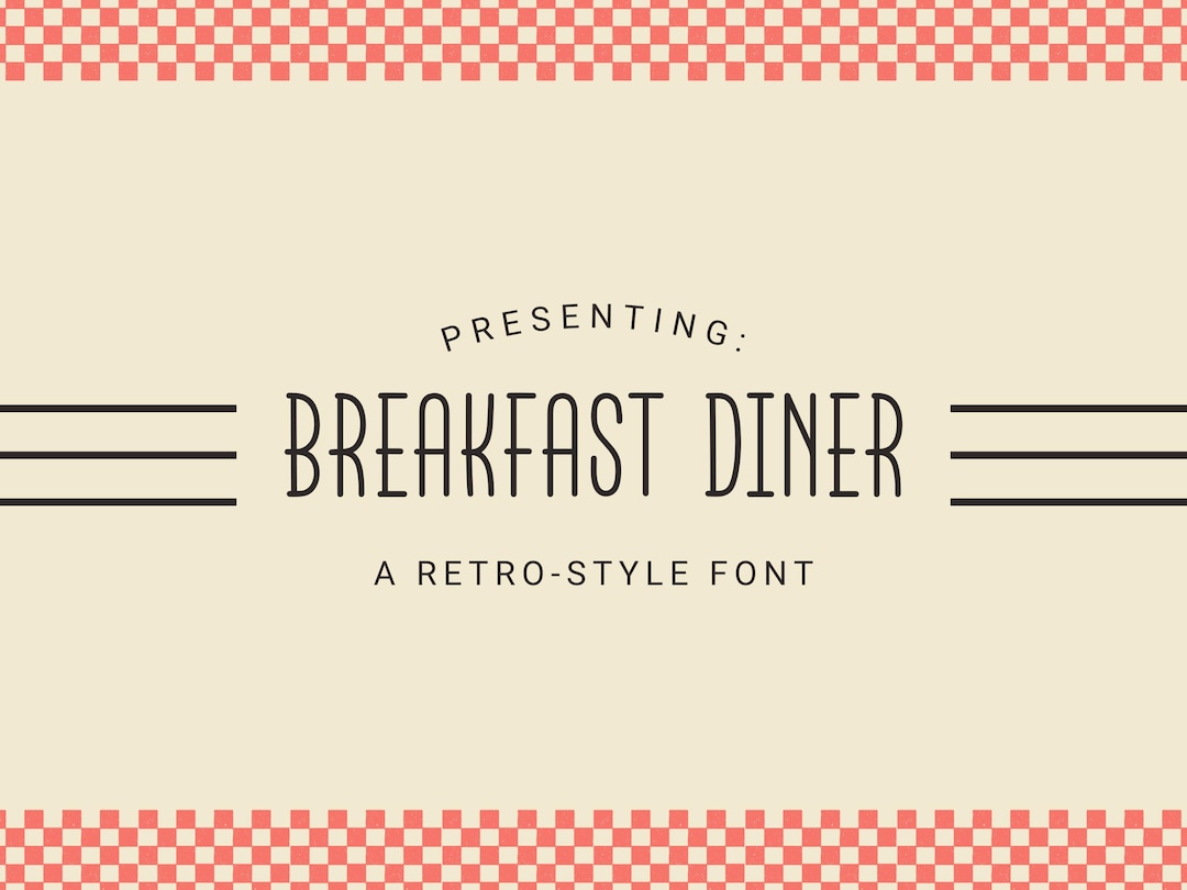 Breakfast Diner Font | Cricut Font, Retro Font, Hand-drawn Font, Cute Font, Tall Font, Pretty ...