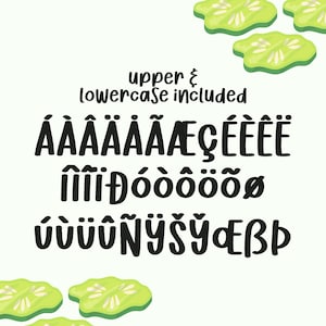Chilled Pickles Fun Font | Digital Download | Alphabet Typeface ...