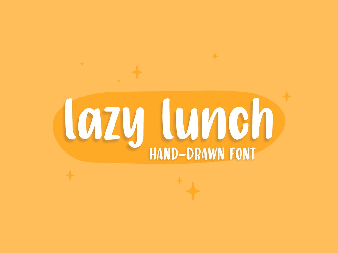 Lazy Lunch Font | Instant Digital Download | Alphabet Typeface ...