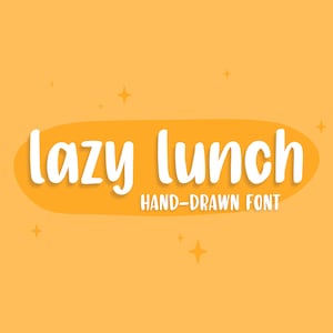 Lazy Lunch Font | Instant Digital Download | Alphabet Typeface ...