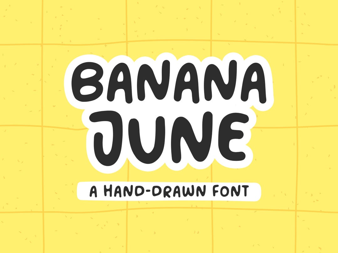 Banana June Font | Cricut Font, Playful, Cute Font, Handwritten Font ...