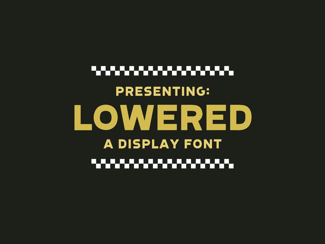 Lowered Font | Bold Font, Display Font, Cricut Font, Modern Font, Hand ...